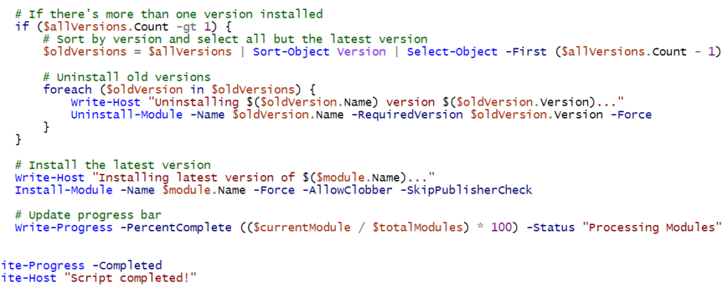 Remove Old PowerShell Modules – Lets learn something new